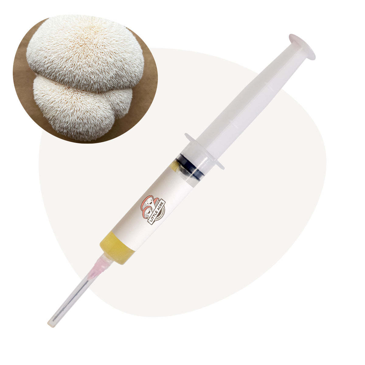 Lion's Mane Mushroom Liquid Culture Syringe - HULK | Little Acre